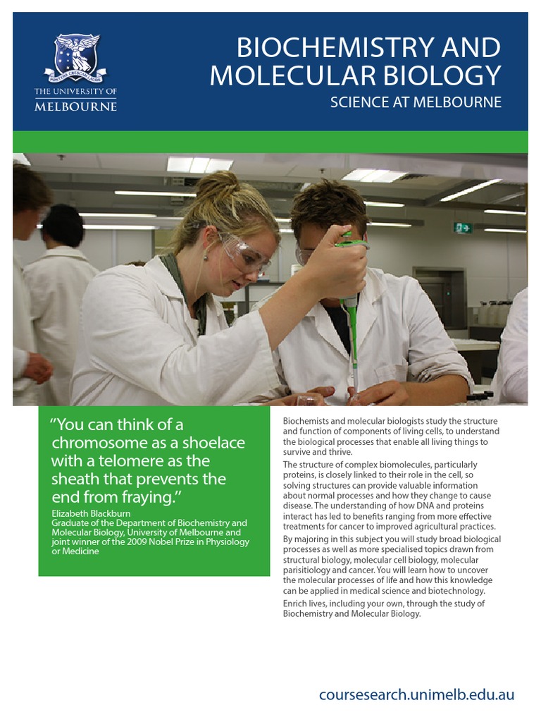 Biochemistry-and-Molecular-Biology-FLYER | PDF | Biochemistry | Chemistry