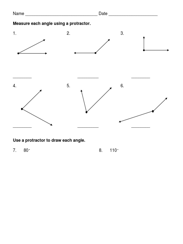 Measuring Angles | PDF