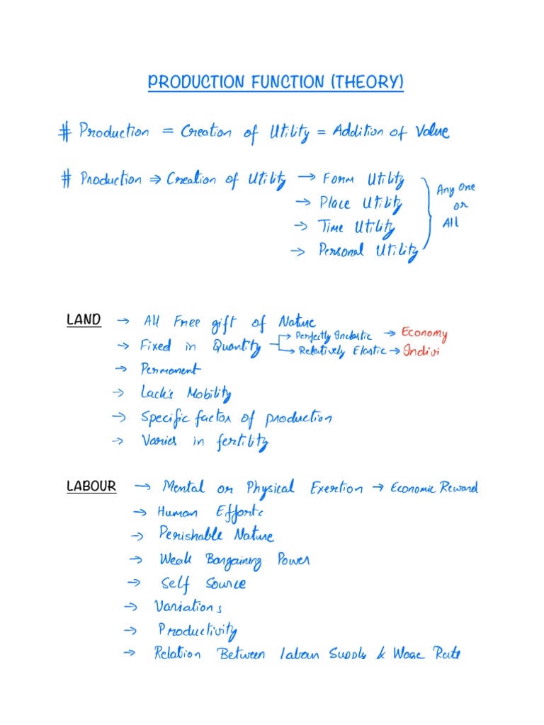 Production Function (Theory) | PDF | Capital (Economics) | Wealth