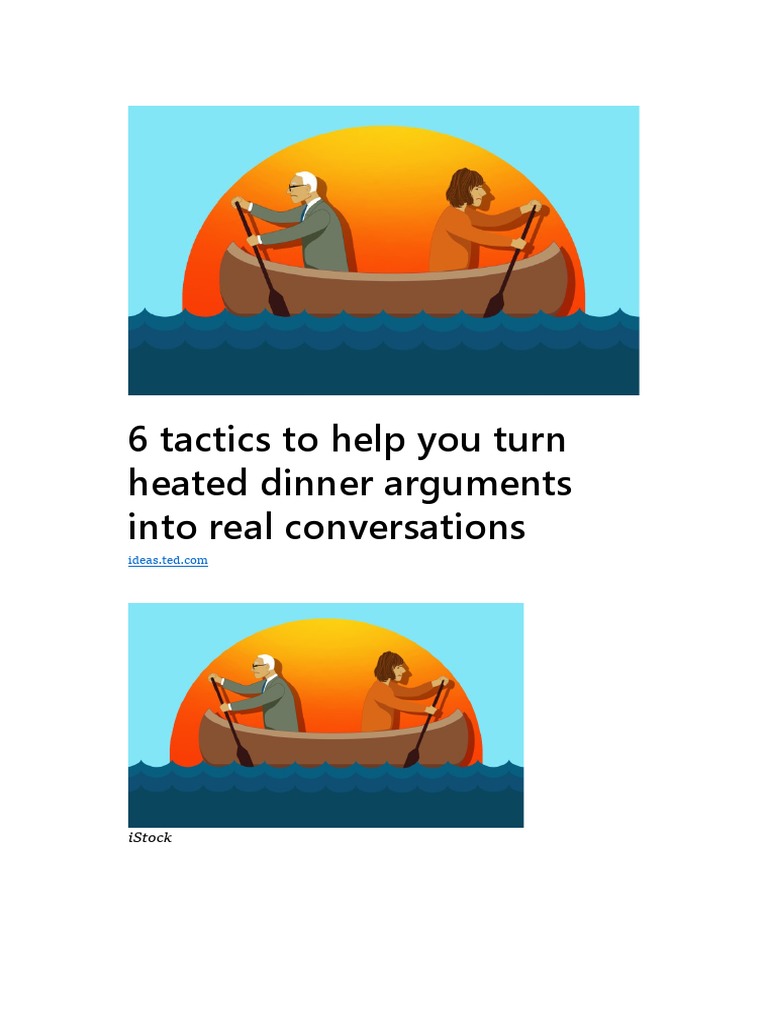 6 Tactics To Help You Turn Heated Dinner Arguments Into Real ... 6 Tactics To Help You Turn Heated Dinner Arguments Into Real ...