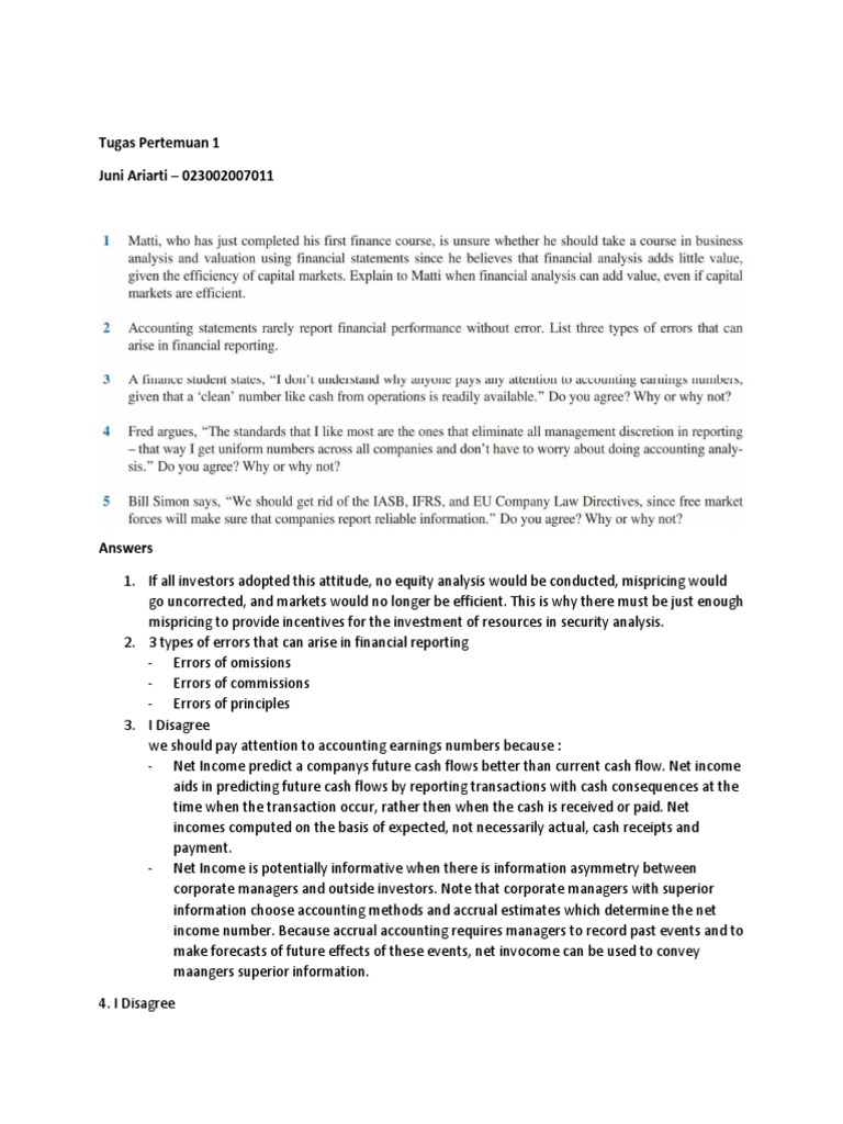 Tugas Pertemuan 1 - Juni Ariarti - 023002007011 | PDF | Accounting ...