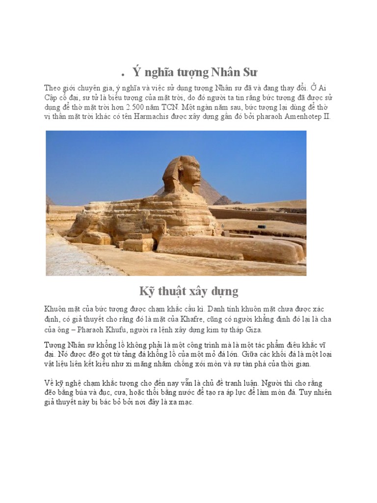 Lịch sử kiến trúc Sphinx | PDF