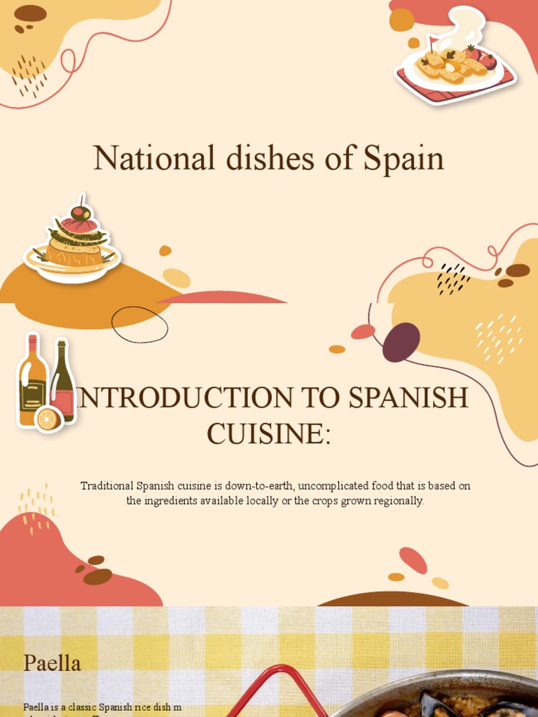 National Food of Spain | PDF | Cooking | Food And Drink