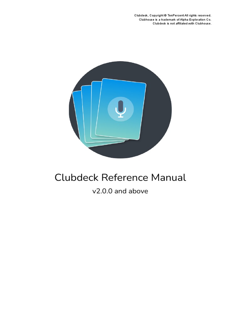 Clubdeck Reference Manual | Download Free PDF | Application Software | Internet Forum
