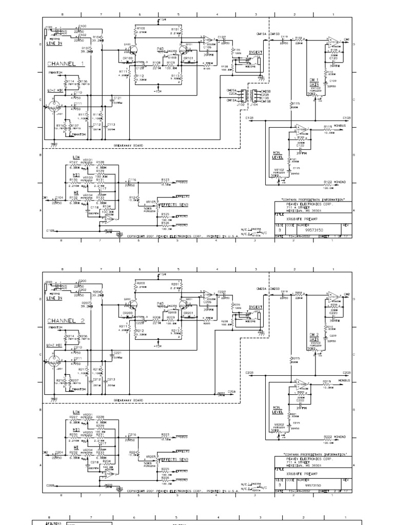 Peavey XR 684 F & XR 696f Preamp | PDF | Electrical Components ... Peavey XR 684 F & XR 696f Preamp | PDF | Electrical Components ...