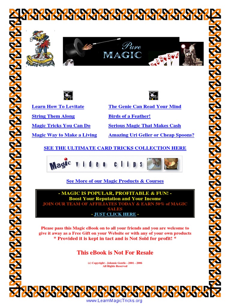 Free Magic Ebook | PDF | Magic (Illusion)