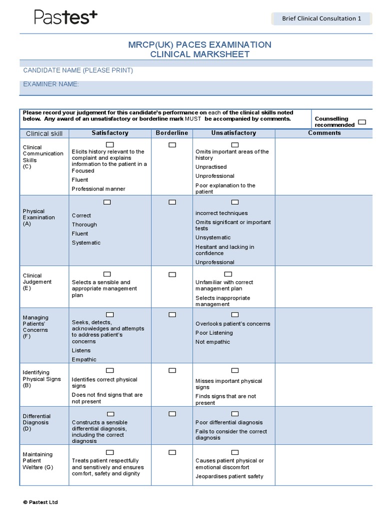 Mark Sheet Station 05 | Download Free PDF | Medical Diagnosis ...