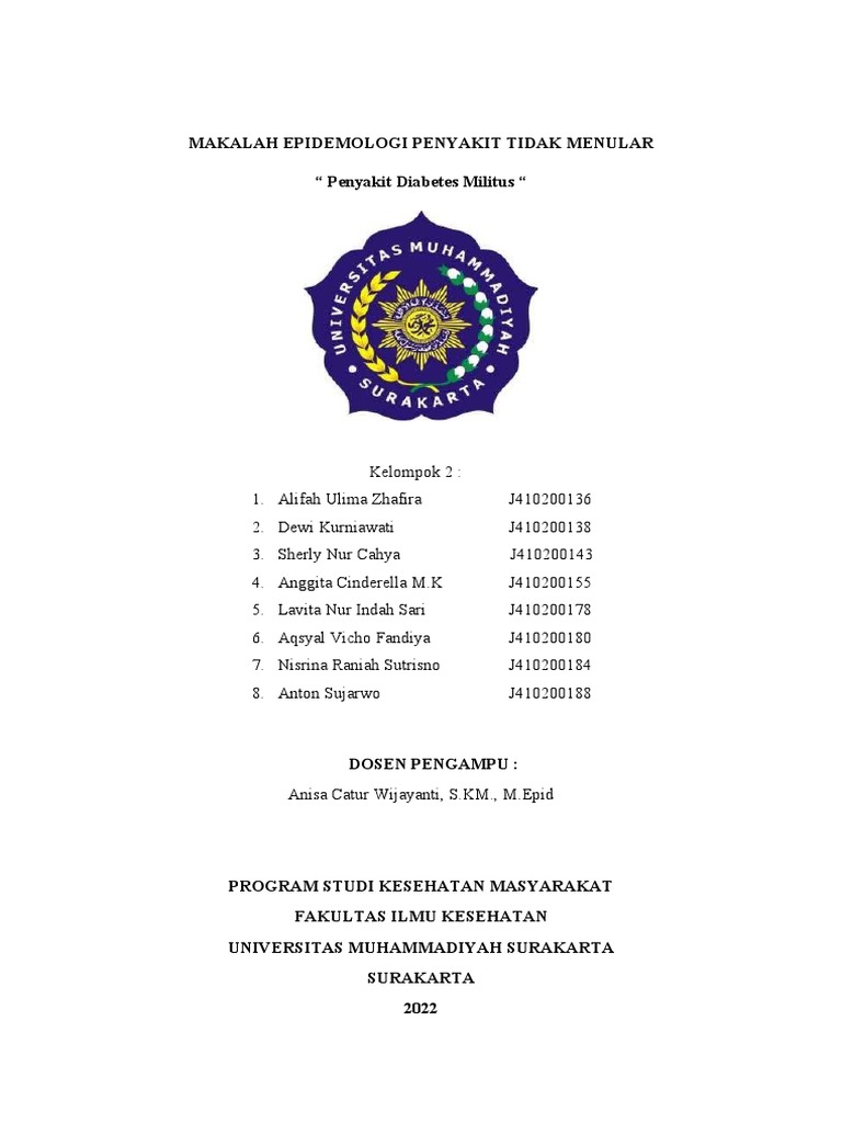 Tugas Kelompok - Makalah Diabetes Mellitus | PDF Tugas Kelompok - Makalah Diabetes Mellitus | PDF