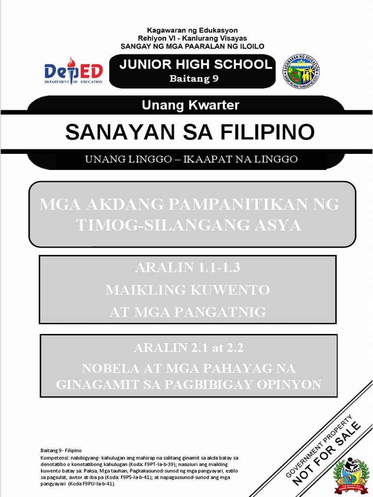 Fil 9 First Q Sanayan | PDF