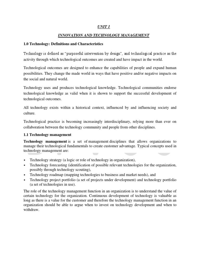 Unit 1 Itm | Download Free PDF | Marketing | Innovation