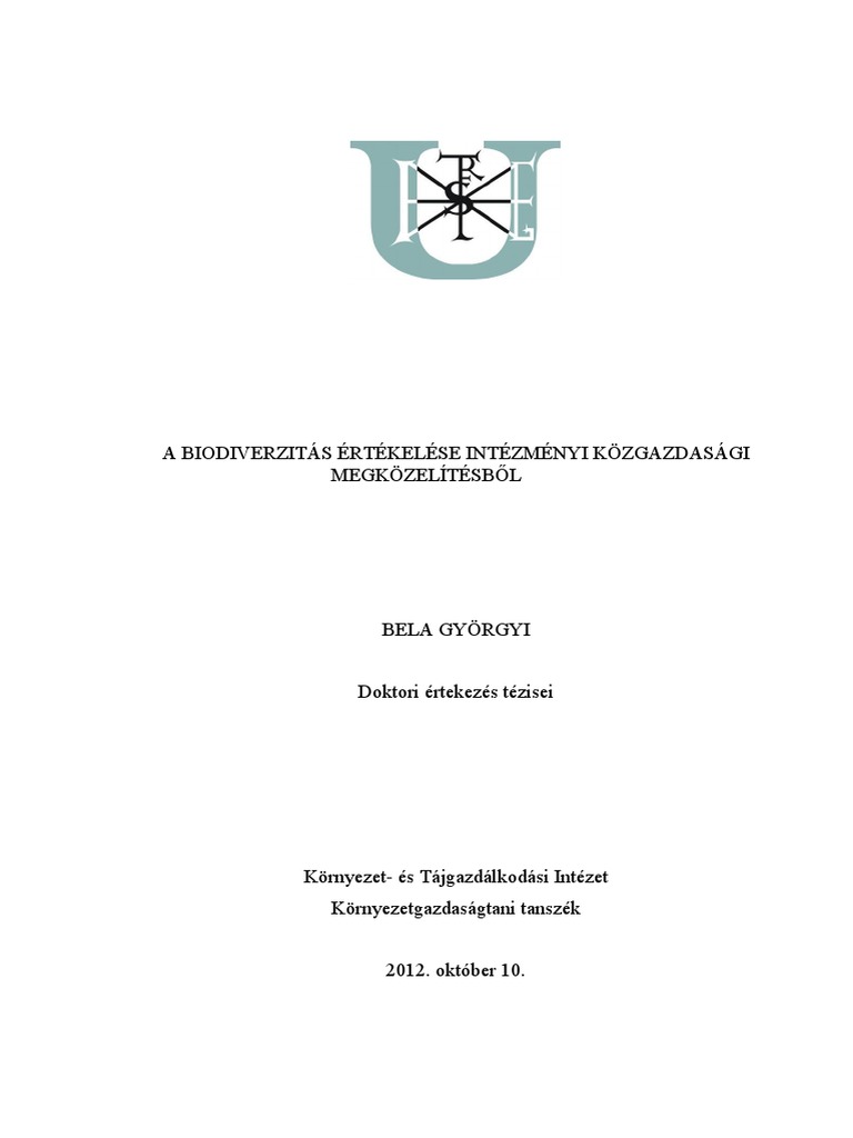 Bela Gyorgyi Tezis | PDF