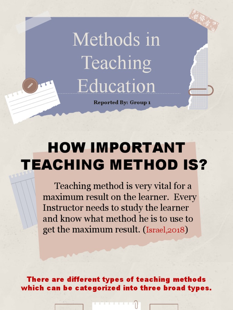 Exploring the Different Categories of Teaching Methods: A Focus on Learner-Centered, Teacher ...