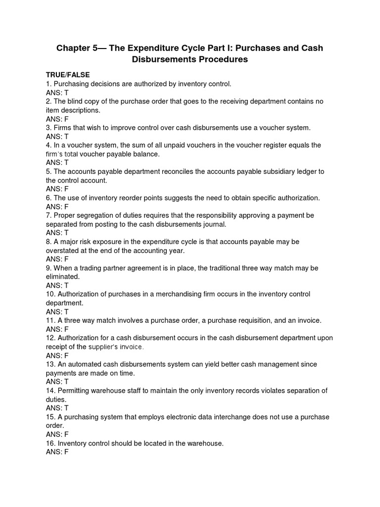 Accounting Information System - Chapter 5 - Reviewer | PDF | Accounts ...