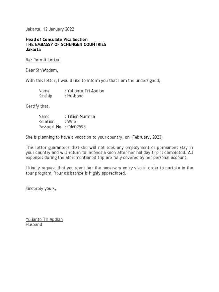 Contoh Surat Izin Suami Pdf