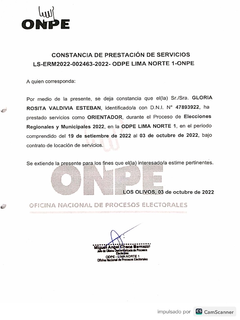 Modelo De Certificado O Constancia Trabajo Kulturaupice Onpe Vrogue/constancia De Autenticaci N ...