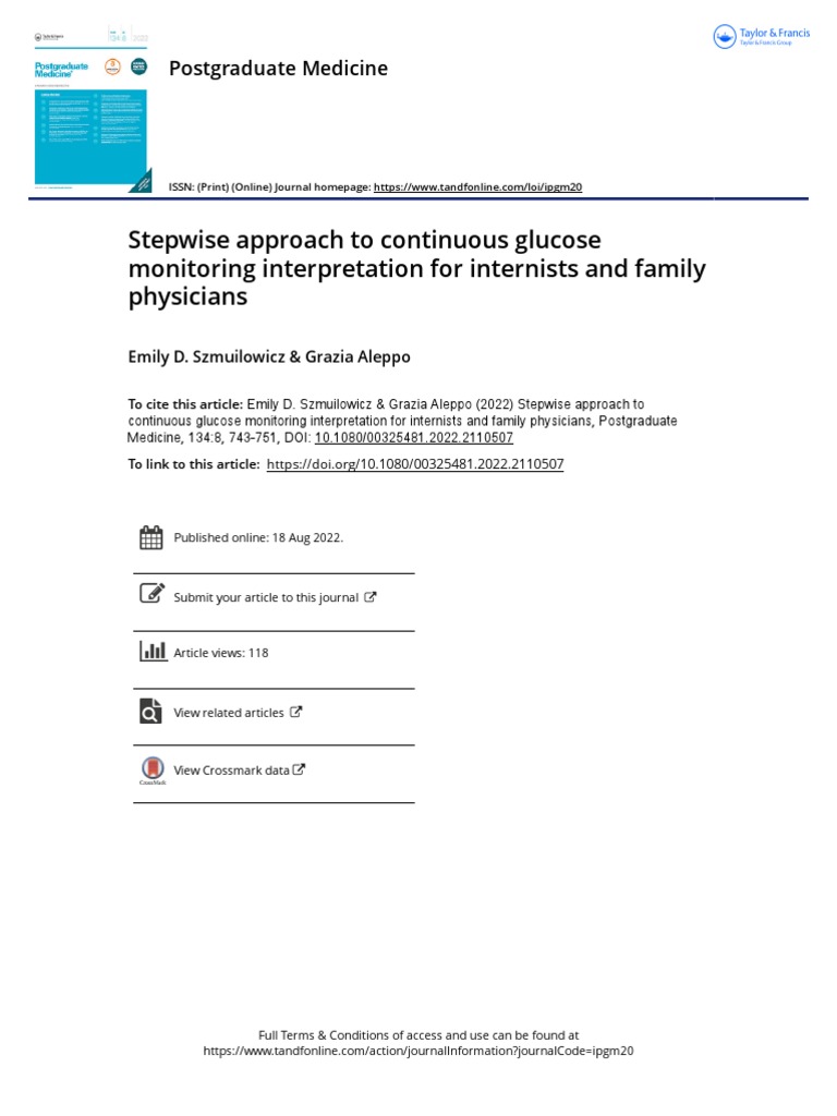 Stepwise Approach To Continuous Glucose Monitoring Interpretation For ...