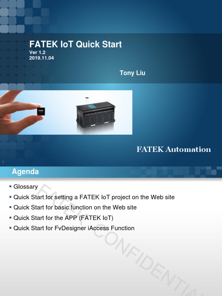 FATEKIoT QuickStart en | PDF | Mobile App | Internet Of Things