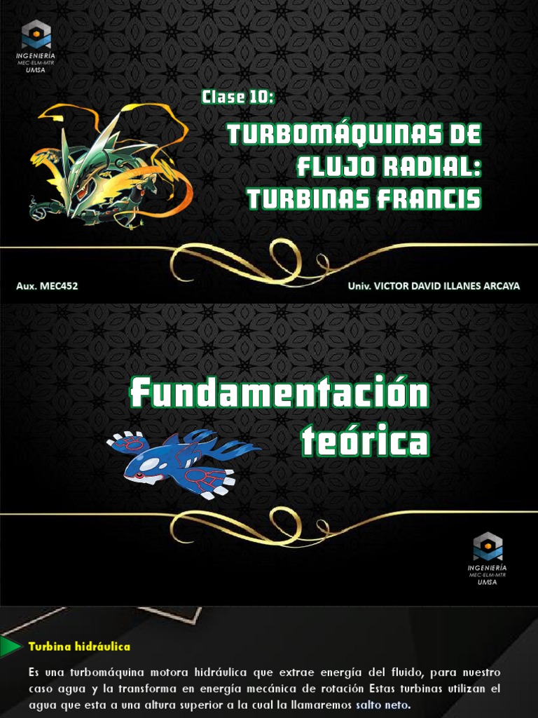 Clase 10 - Turbomáquinas de Flujo Radial - Turbinas Francis | PDF ...
