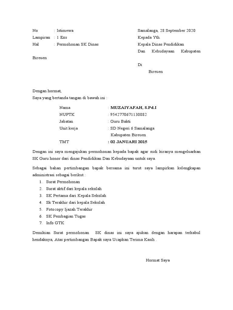 Surat Permohonan | PDF