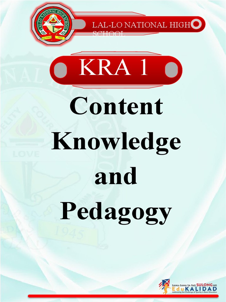 Kra 1 5 Objectives 1 19 Pdf Learning Lesson Plan