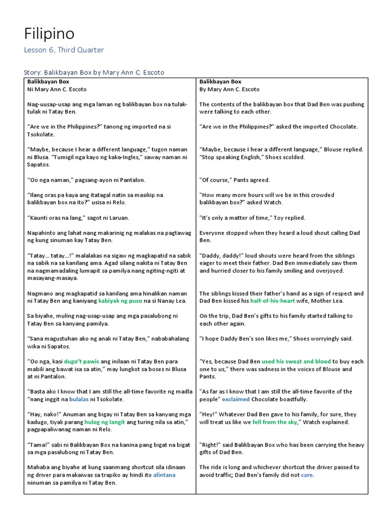 Filipino - Lesson 6 - Indefinite Pronouns | PDF | Pronoun | Philippines