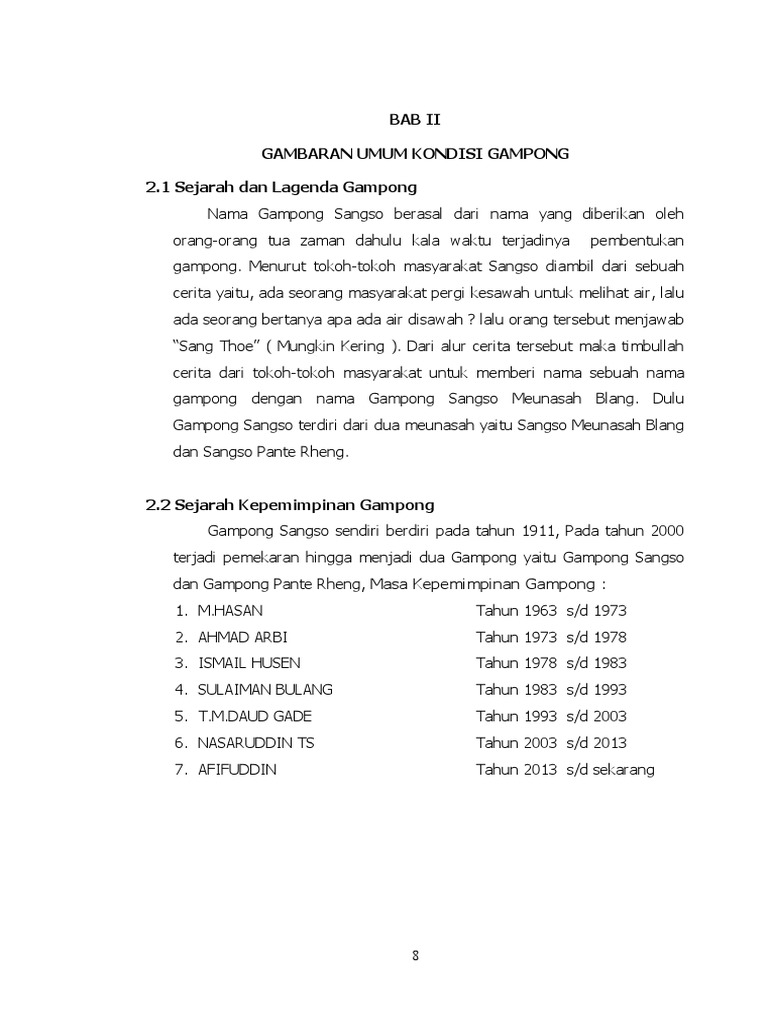 BAB 2 Gambaran Umum Kondisi Gampong. | PDF