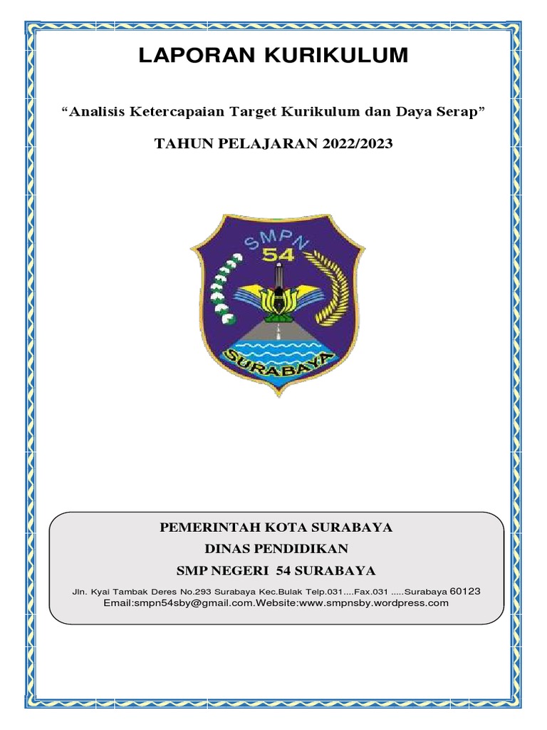 Laporan Analisis Ketercapaian Target Kurikulum Dan Daya Serap | PDF Laporan Analisis Ketercapaian Target Kurikulum Dan Daya Serap | PDF