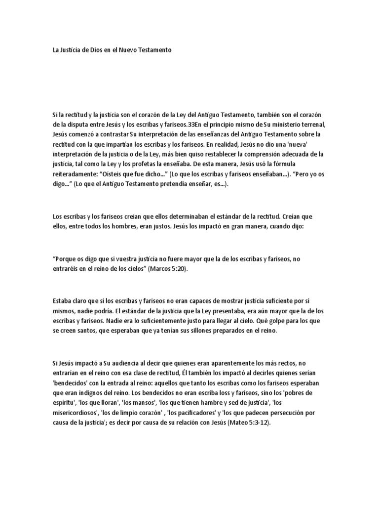 LA JUSTICIa | PDF | Evangelio de Mateo | Jesús