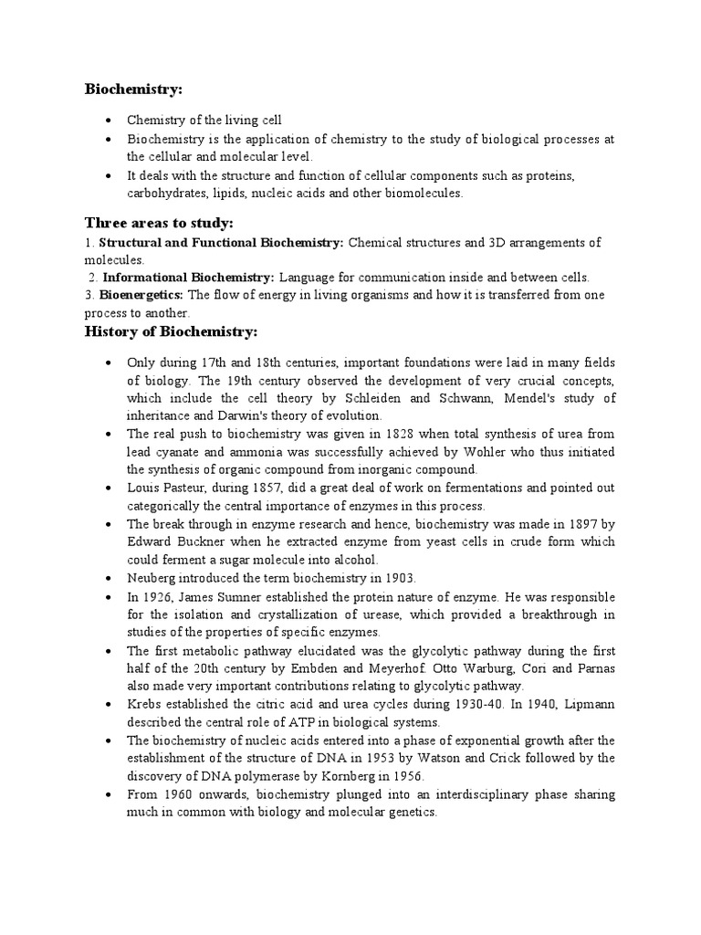 Biochemistry 1 | PDF | Biochemistry | Chemistry