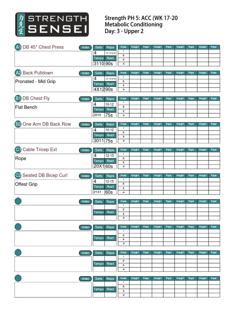 Dojo Phase5day3wk17 20 | PDF | Weight Training