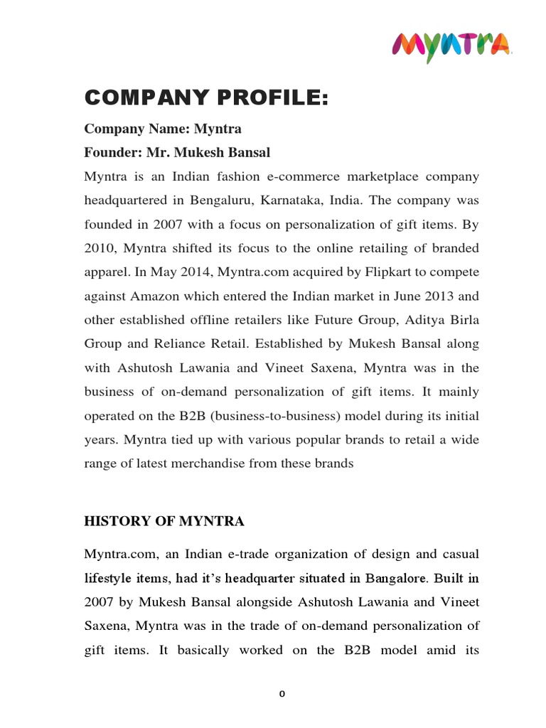 Myntra Project | PDF