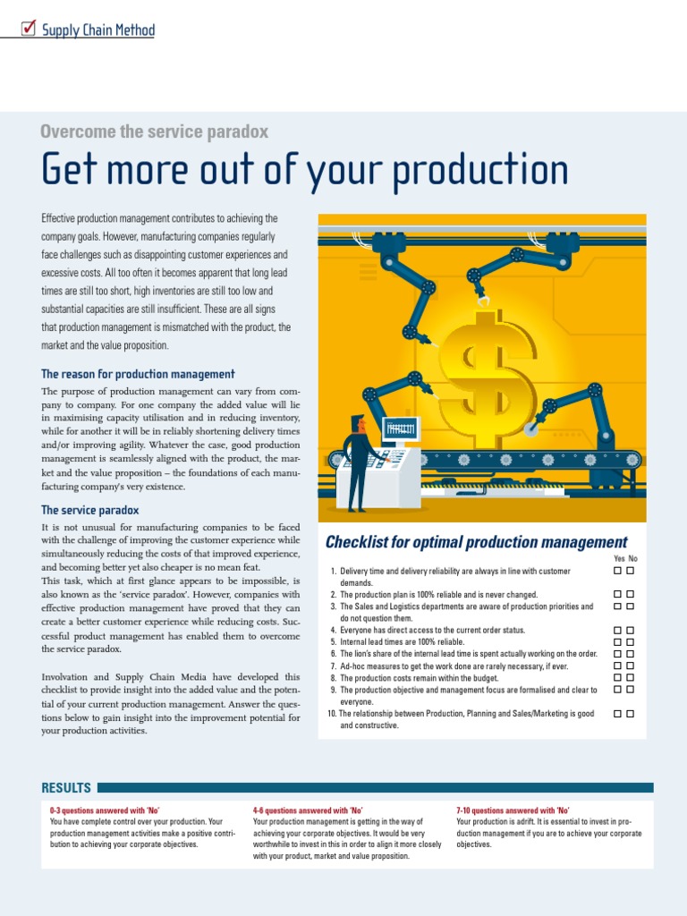 Optimize production management with this checklist | PDF | Inventory ...