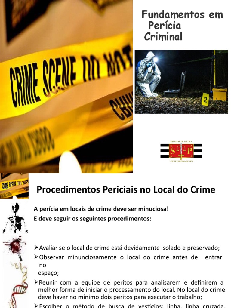 Fundamentos em Perícia Criminal - Aula de Hoje | PDF | Testemunha ...