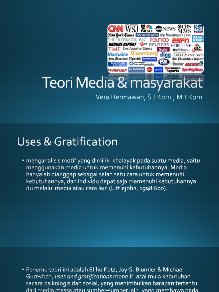 Ekologi Dan Psikologi Media - Teori Media Dan Masyarakat | PDF