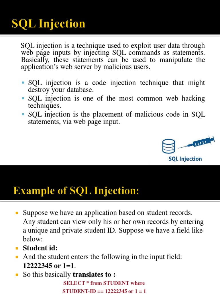 Understanding Sql Injection A Detailed Explanation Of Sql Injection