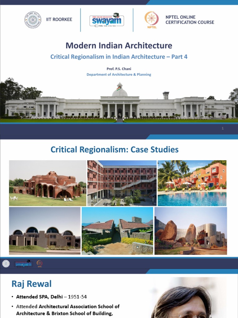 Critical Regionalism in Indian Architecture - Part4 - Final | PDF | Mughal Empire | Economic Sectors