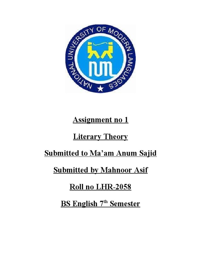 Assignment No 1 Pdf