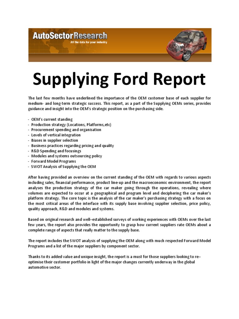 Ford | PDF | Strategic Management | Ford Motor Company