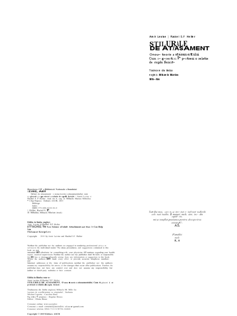 Rachel Heller Stilurile de Atasament PDF | PDF