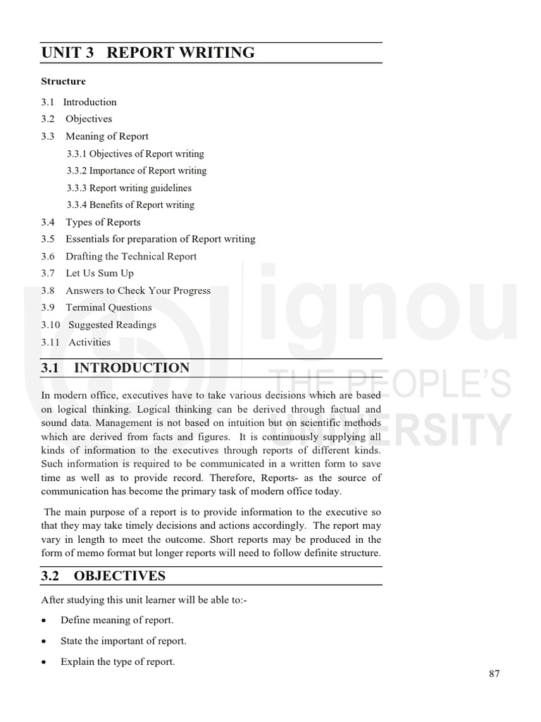 Report Writing | PDF | Information | Thought