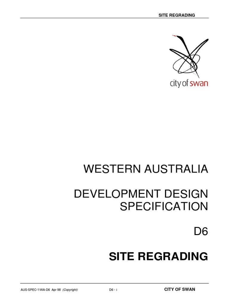 Design Specification D6 - Site Regrading | PDF | Surface Runoff ...