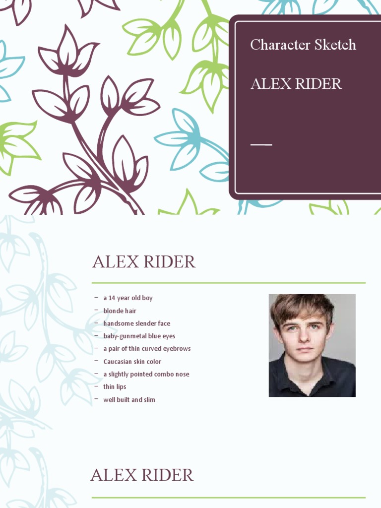 Alex Rider Character Overview | PDF