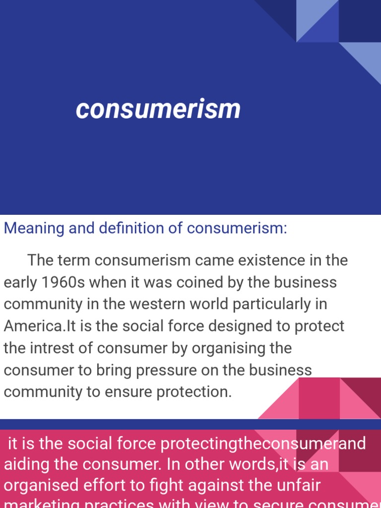 Consumerism | PDF | Consumerism | Consumer Protection