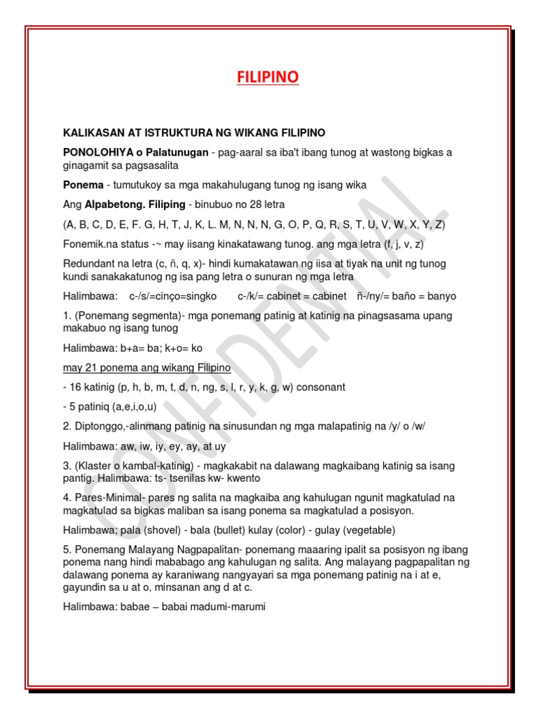 FILIPINO | PDF