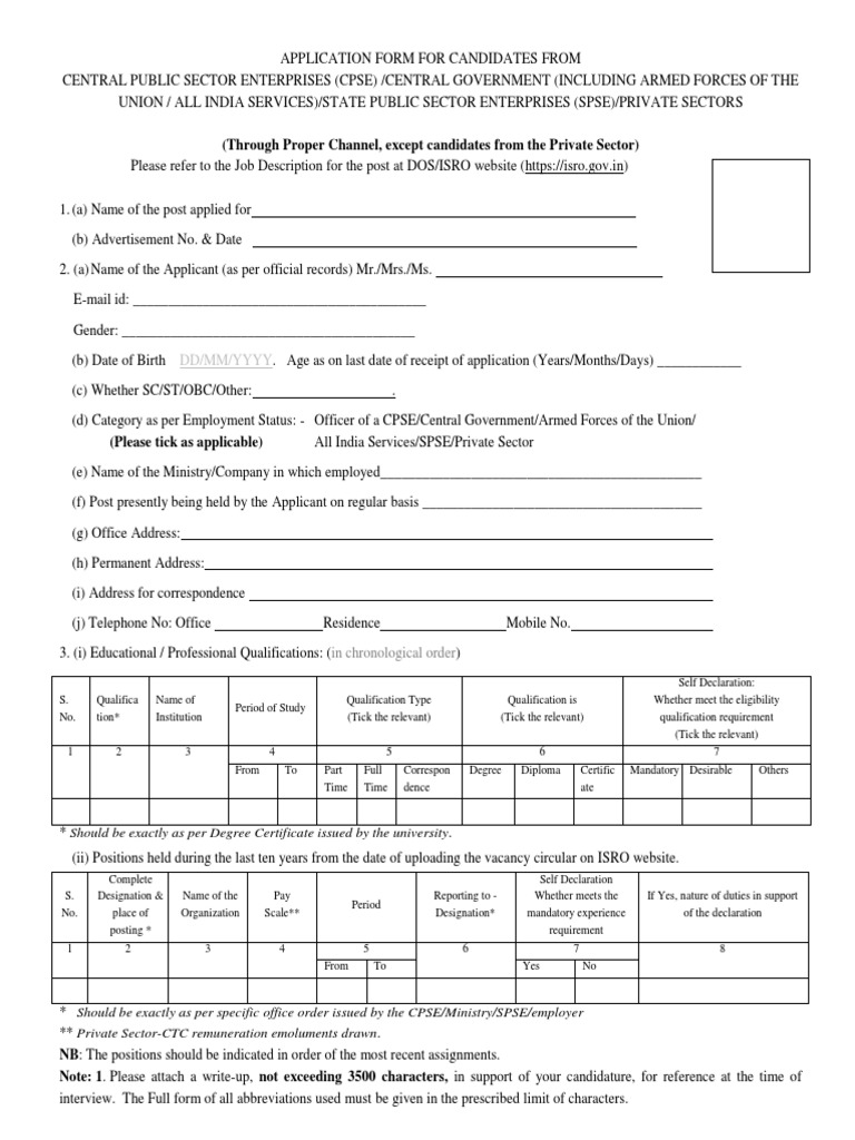 Application Format | PDF | Government