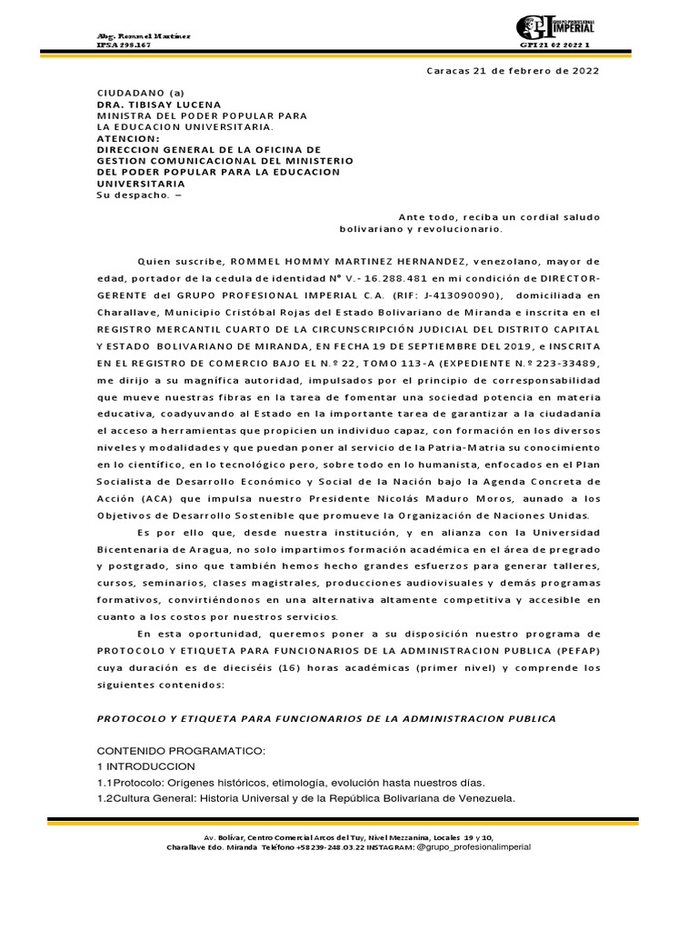 Taller de Protocolo MPPEU | PDF