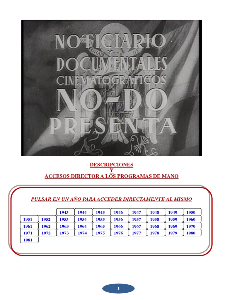 Accesos a Programas de Mano 1943-1981 | PDF | Francisco franco | Madrid
