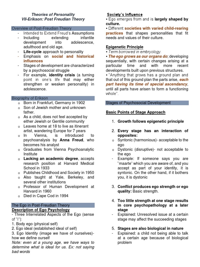 V Klein Object Relations Theory Pdf Psychoanalysis Adolescence