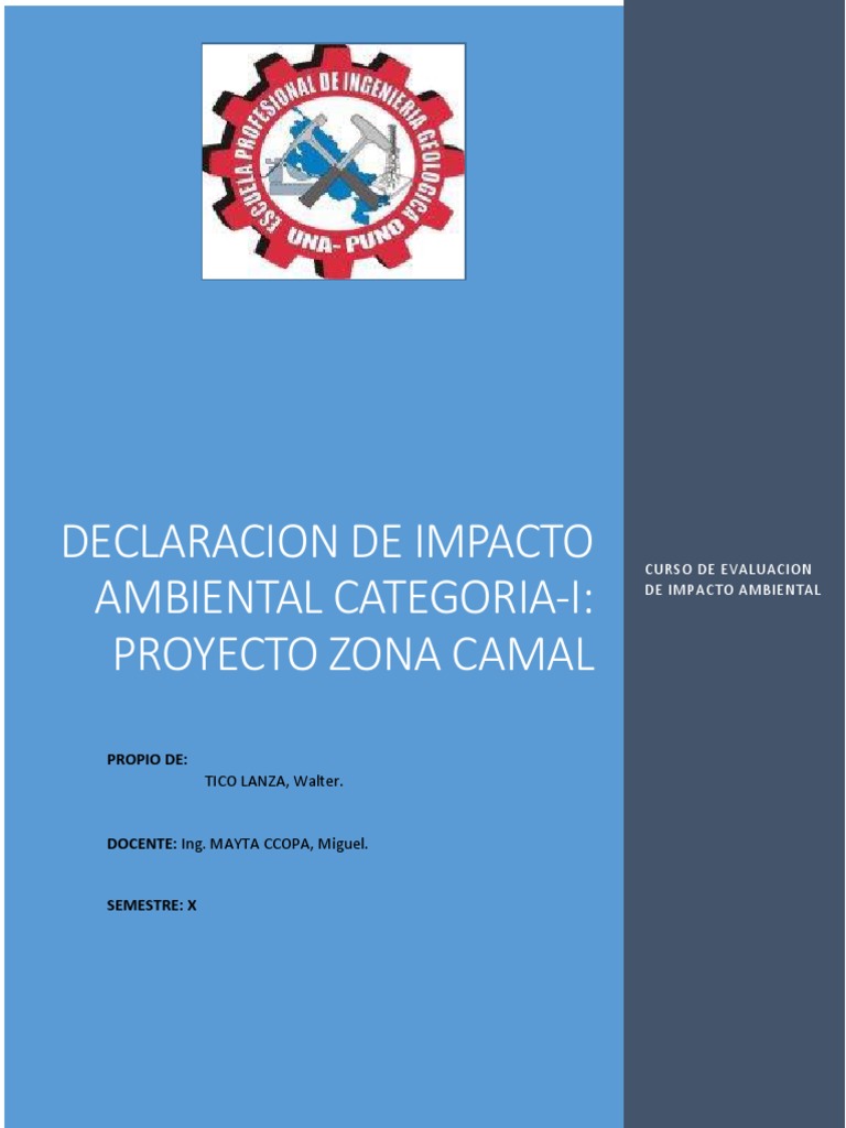 Estudio de Impaco Ambiental - Tico | PDF | Geomorfología | Montañas