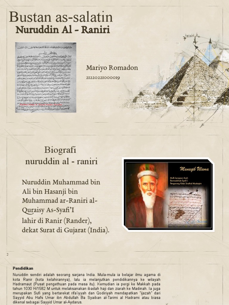 Bustan al-Salatin: Sejarah dan Panduan Kerajaan Menurut Perspektif ...